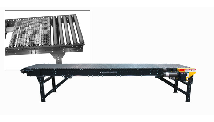 NLE - Model 801 Wire Mesh Belt Conveyor - Roller Bed Deck - Production ...